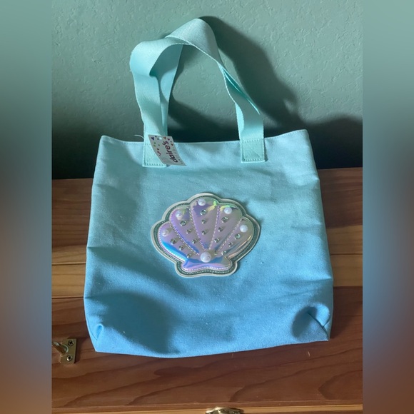 Claire's | Bags | Claires Sea Shell Sky Blue Tote Bag New 2x12 | Poshmark